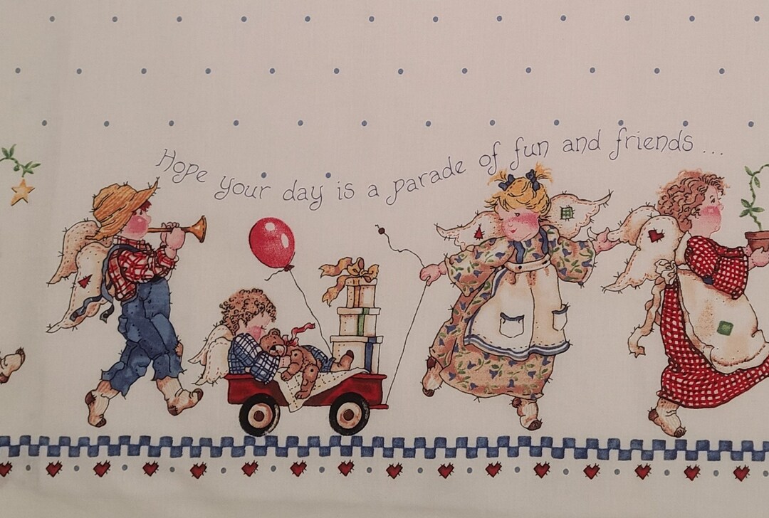 Daisy Kingdom 3808 angel Parade Border Sandi Gore-evans for Springs ...