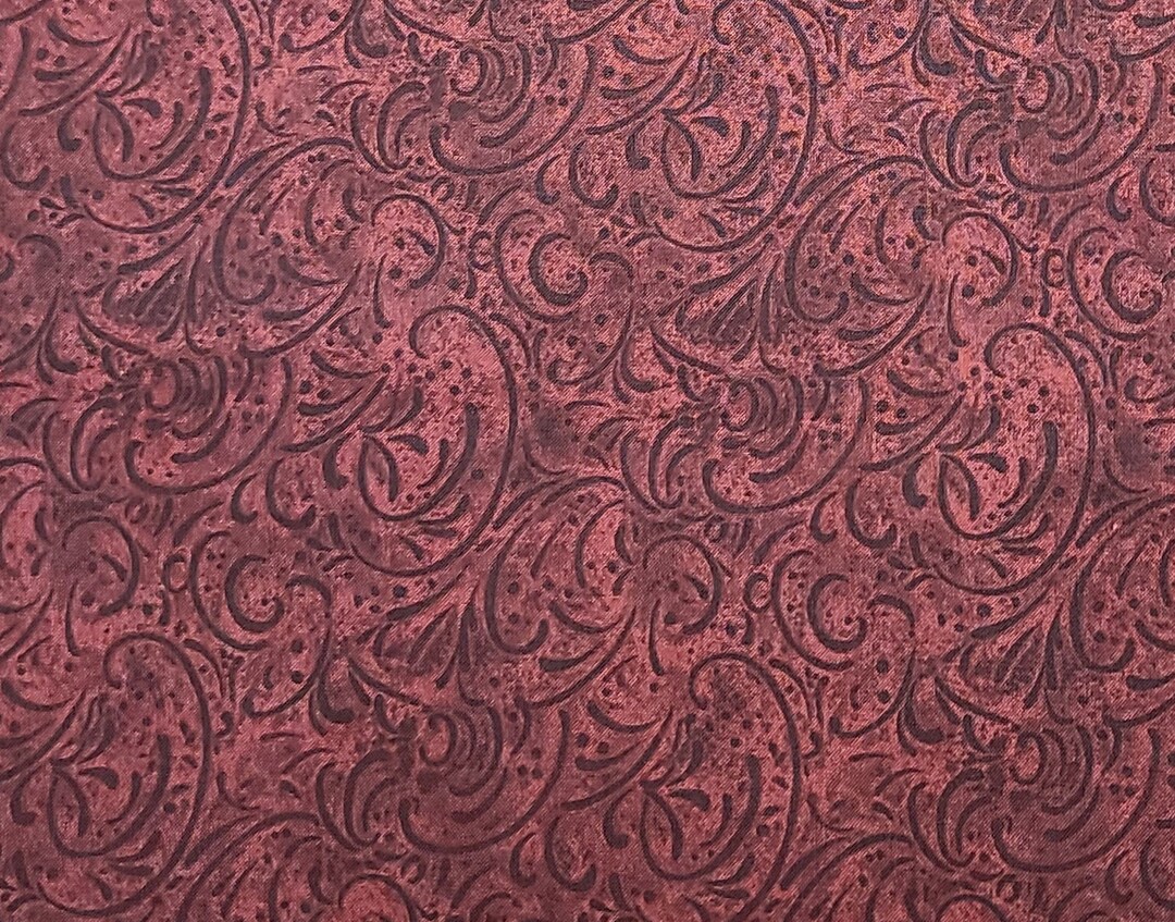 CP40310 Little Robin Scroll Texture Susan Winget - Dark Wine Tonal ...