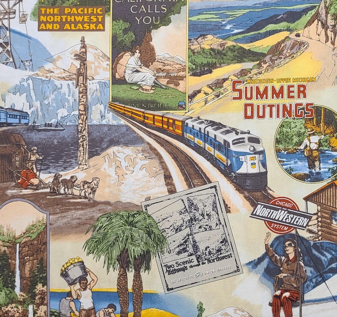 Union Pacific D#8436 UP License Looking Good Robert Kaufman - Vintage ...