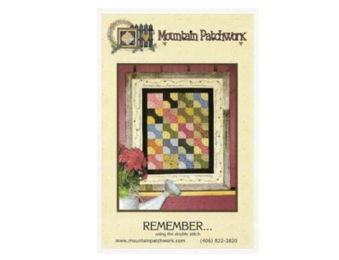 Remember … Using the Double Stitch by Mountain Patchwork Framed Art Piece Pattern / Finished ...
