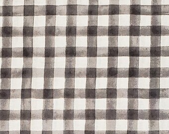Grey and White Check Fabric - Etsy