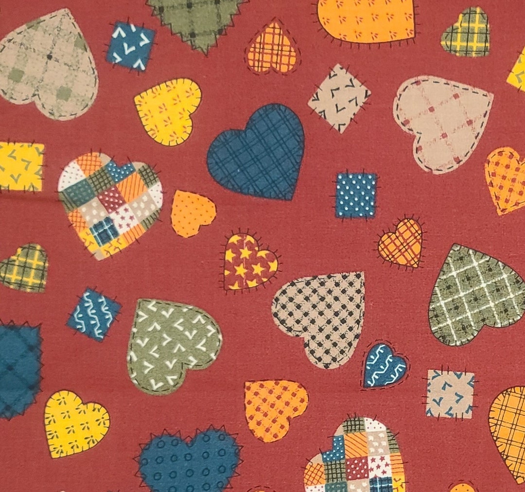 Fabric Traditions 1994 #5298 - Rust Fabric / "applique" Patchwork ...