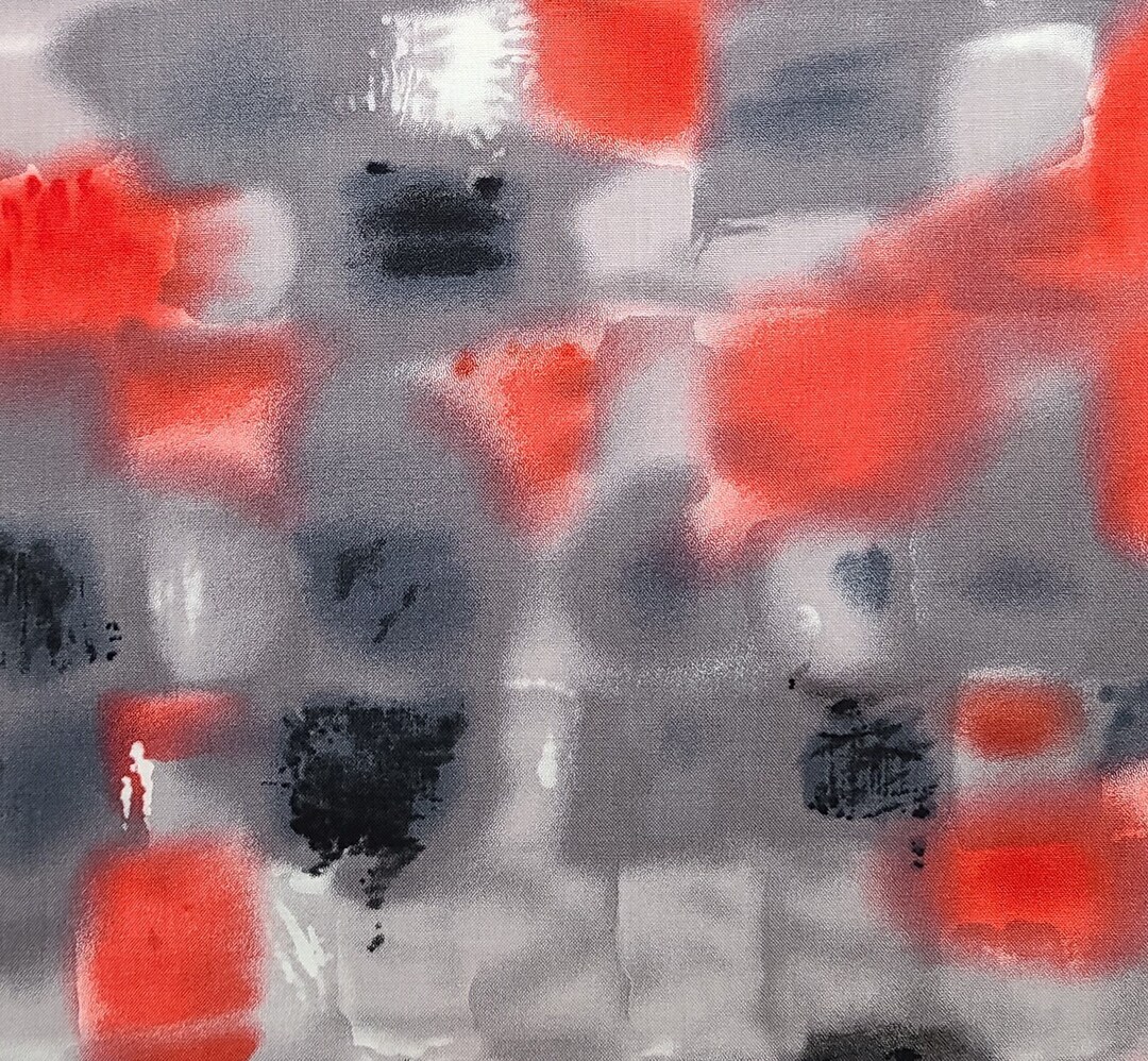 Sara Moe 2005 for Blank Quilting - Bright Red, Gray, Charcoal, Black ...
