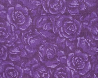 Purple Rose Fabric | Etsy