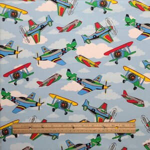 EOB Light Blue Fabric / Sky Fabric / Clouds / Primary Colored Airplane ...