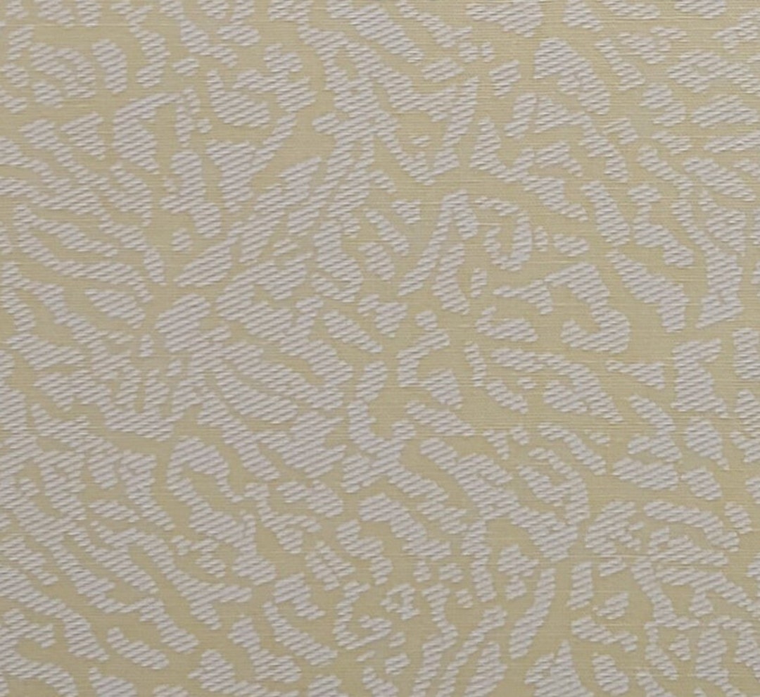 Butter Yellow Fabric / White Print - Selvage to Selvage Print - Etsy