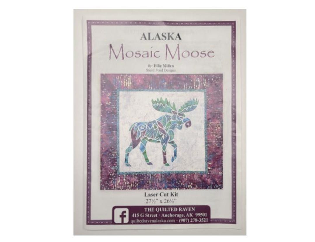Alaska Mosaic Moose Laser Cut Kit - Ellie Millen Small Pond Designs - Etsy