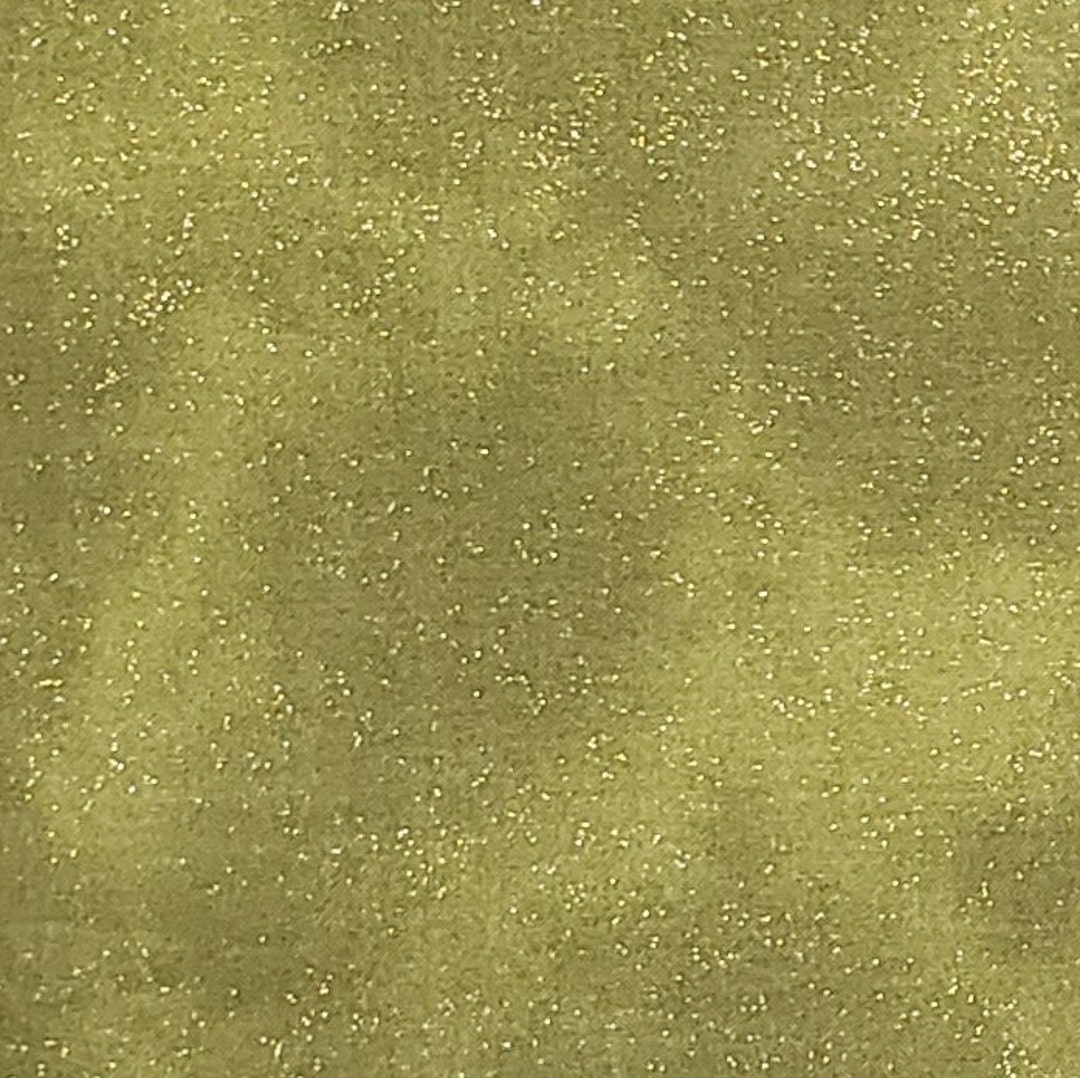 Dark Olive Green Tonal Fabric / Gold Glitter "frost" - Etsy