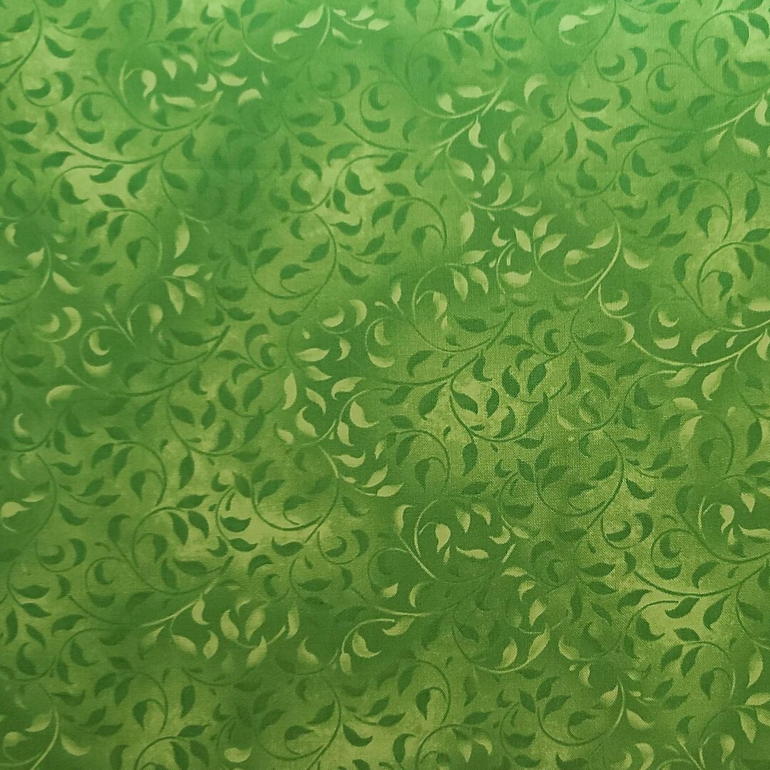Compliments 38717-777 for SSI - Bright Green Tonal Vine Print Fabric - Etsy