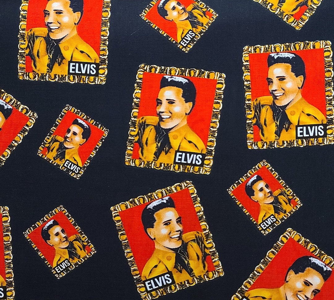 Elvis and Elvis Presley C/93 /shamash and Sons Inc - Black Fabric ...