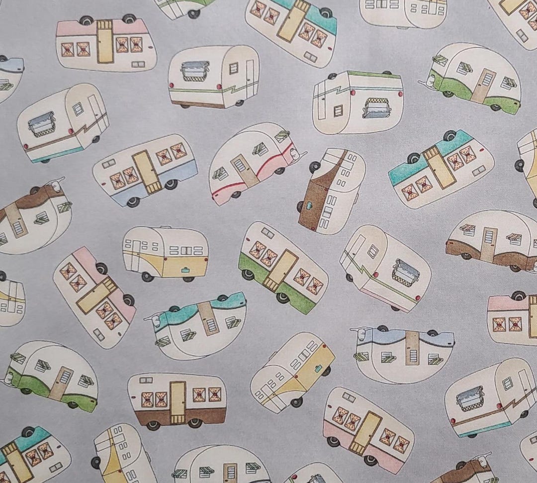 Roam Sweet Home by Kris Lammers for Maywood Studio - Gray Fabric ...