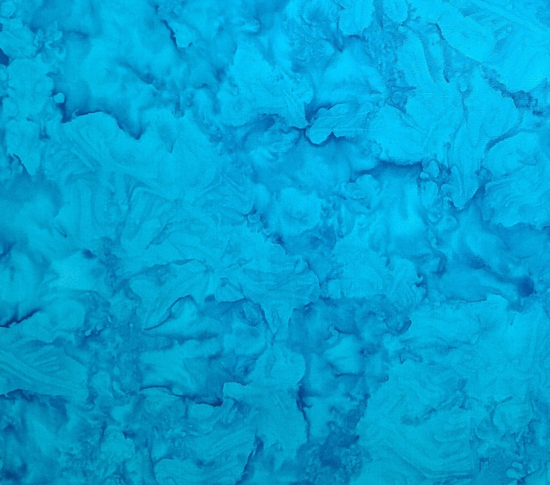 BATIK - Bright Blue Tonal Fabric - Etsy