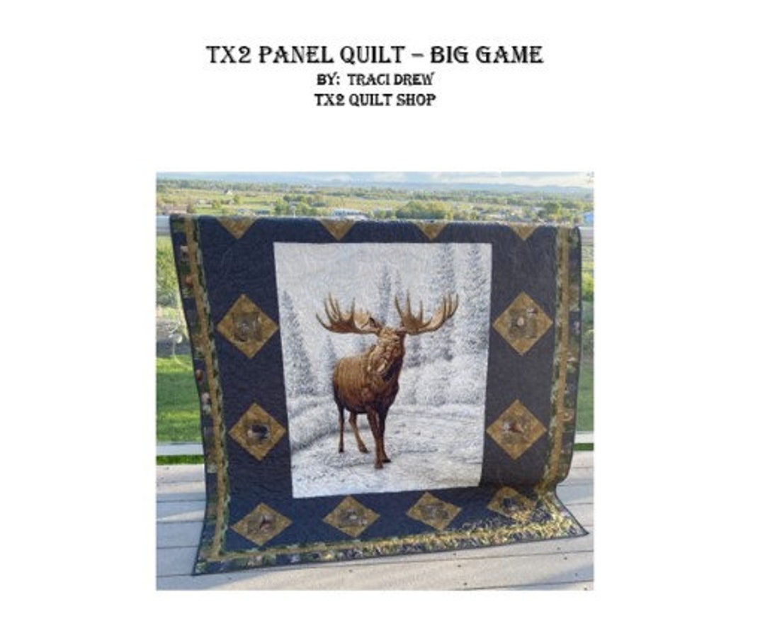 Digital Pattern - Tx2 Panel Quilt - Big Game - Etsy