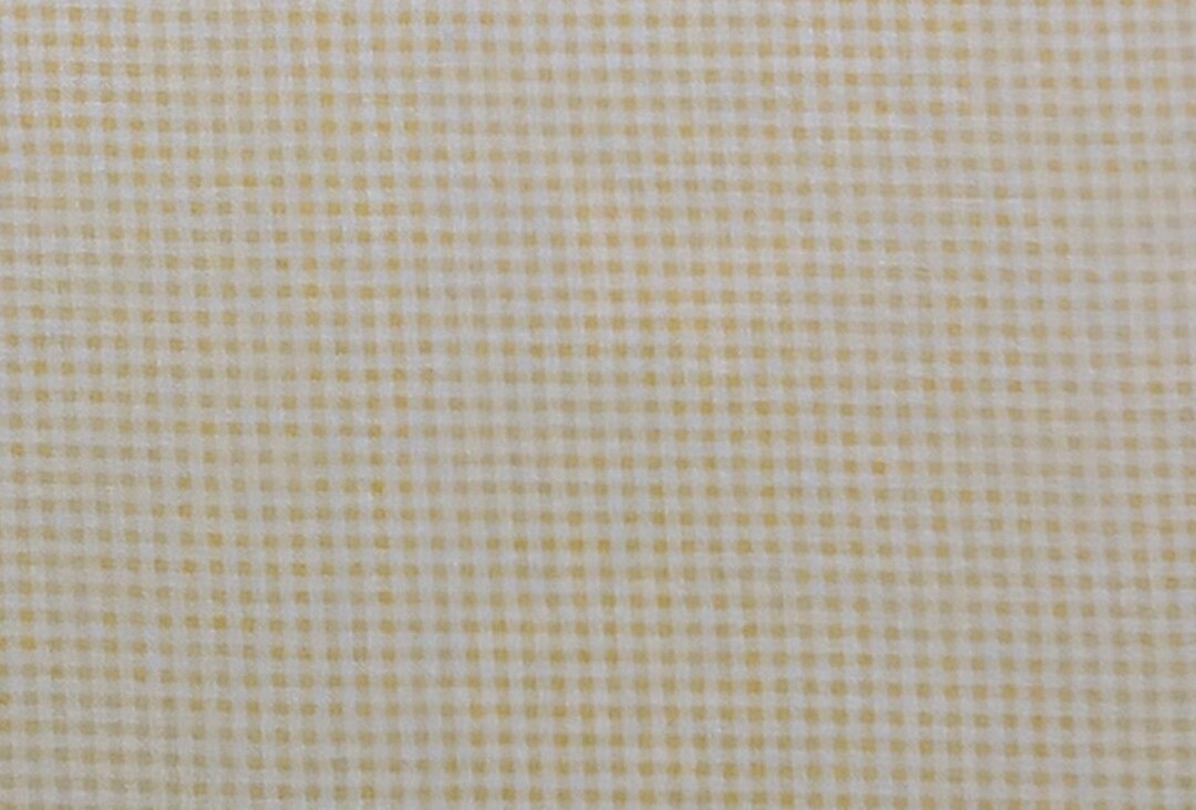 White and Yellow Mini Check Fabric - Selvage to Selvage Print - Etsy