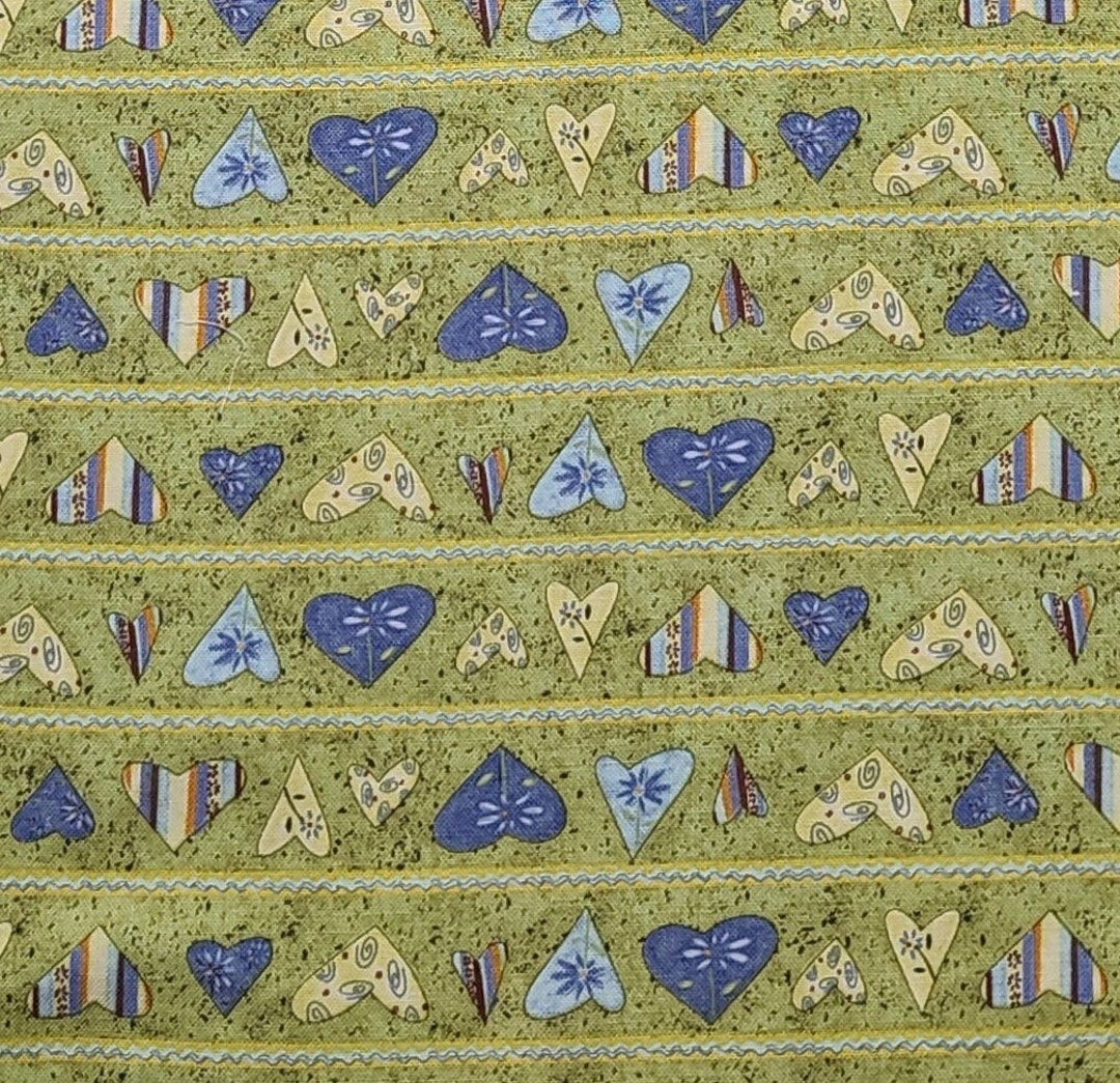 EOB Debbie Mumm for Joann Fabric-light Green Horiz Stripe sel-sel ...