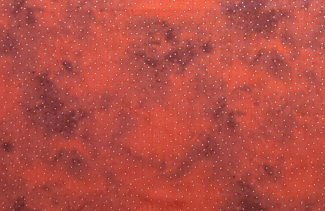Joann Fabric - Red and Dark Red Tonal Fabric / Gold Metallic Pin Dot - Etsy