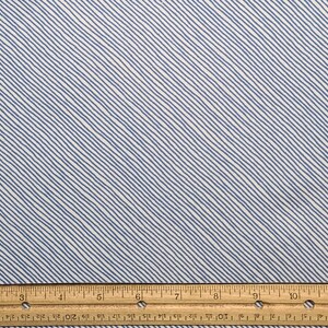 EOB Song Anne Rowan Licensed to WP White and Denim Blue Diagonal Stripe ...