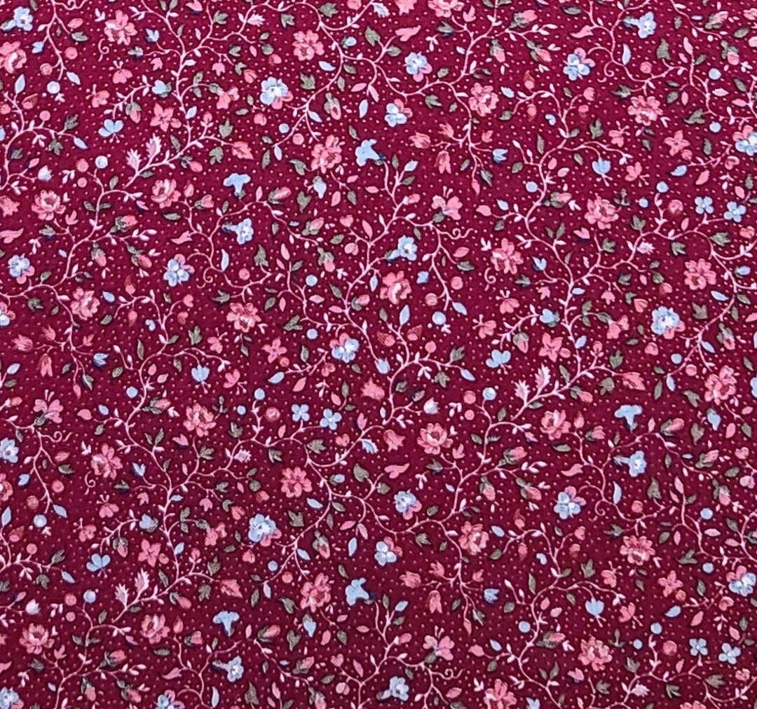 Joan Kessler for Concord Fabrics Inc Burgundy Fabric / White - Etsy