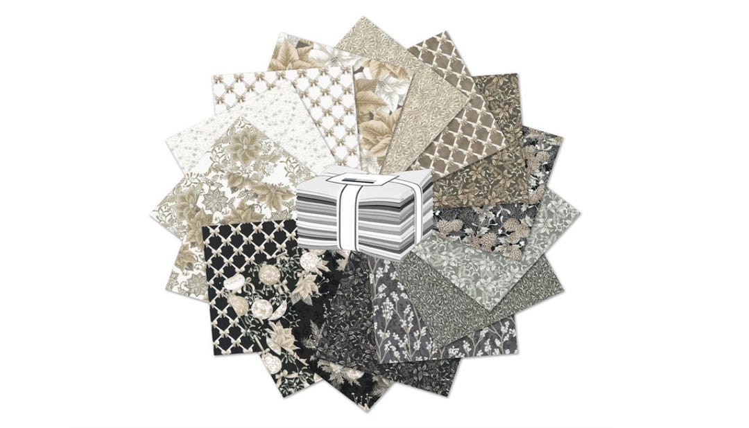 Holiday Flourish - Festive Finery - Taupe Colorstory Fat Quarter Bundle ...