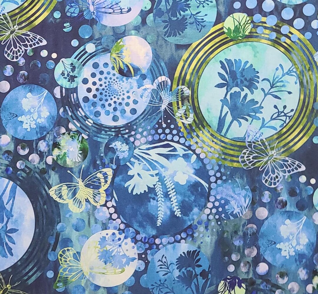 Elysan by Jason Yenter for in the Beginning Fabrics 2021 - Indigo, Navy ...