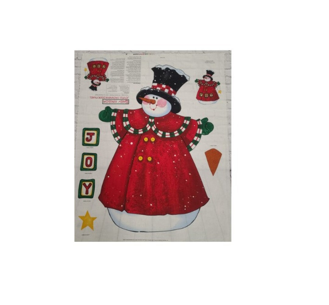 PANEL Daisy Kingdom 1123 joyful Snowman Door Panel Sandi Gore-evans for ...