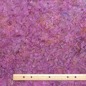 BATIK Bright Purple / Rust Fabric / Flower Pattern - Etsy