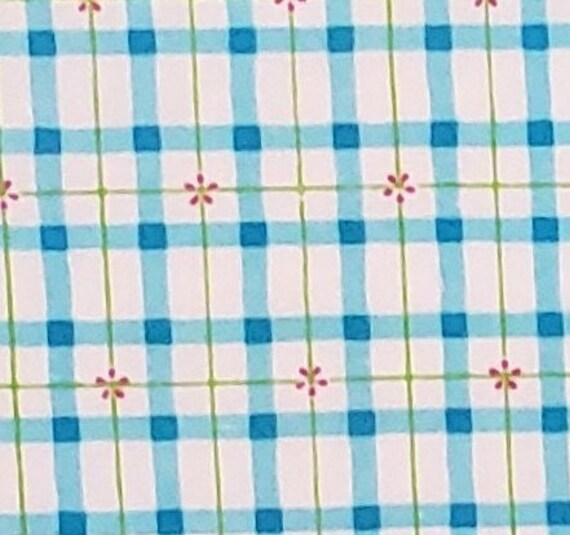Blue And Lime Fabric