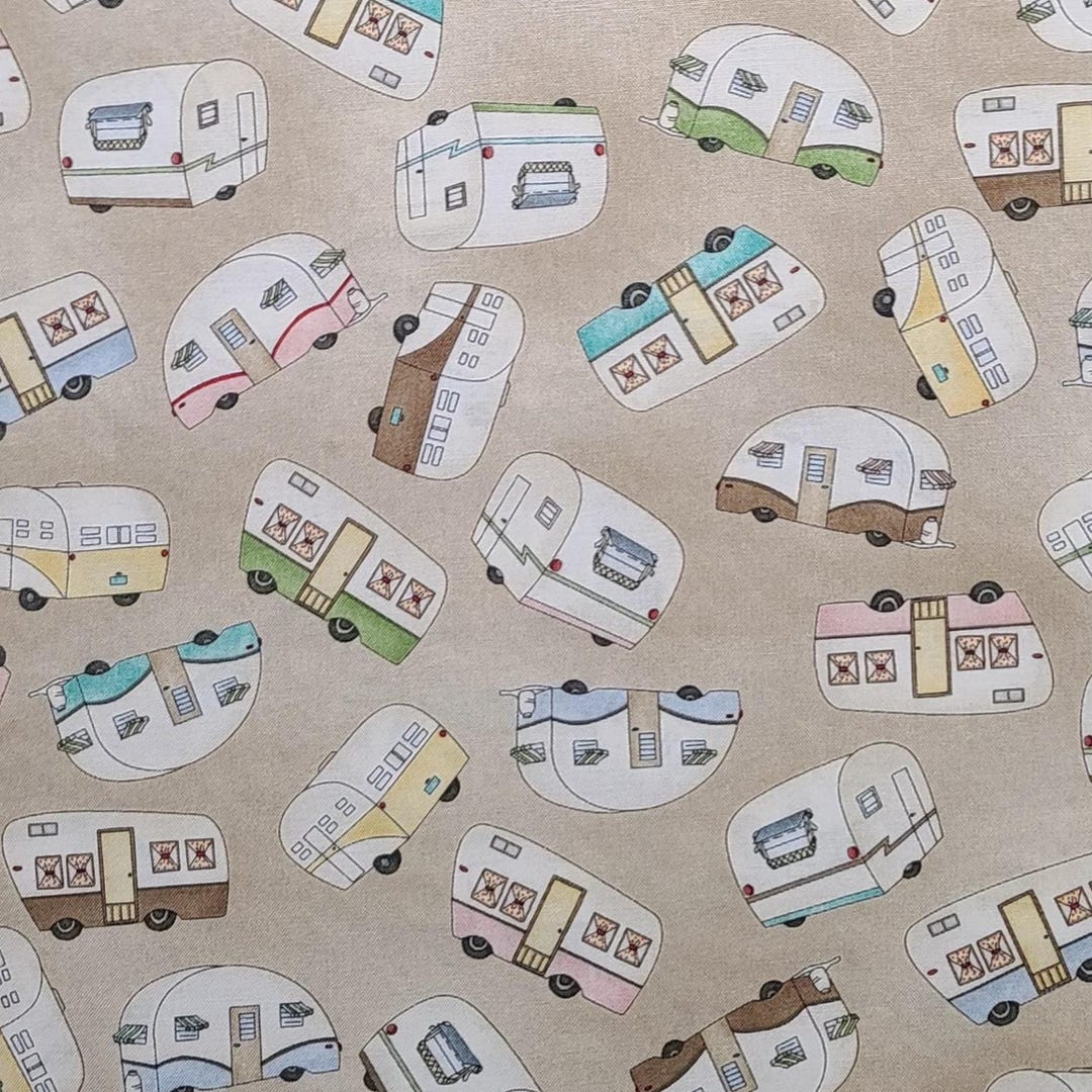 Roam Sweet Home by Kris Lammers for Maywood Studio - Tan Fabric ...