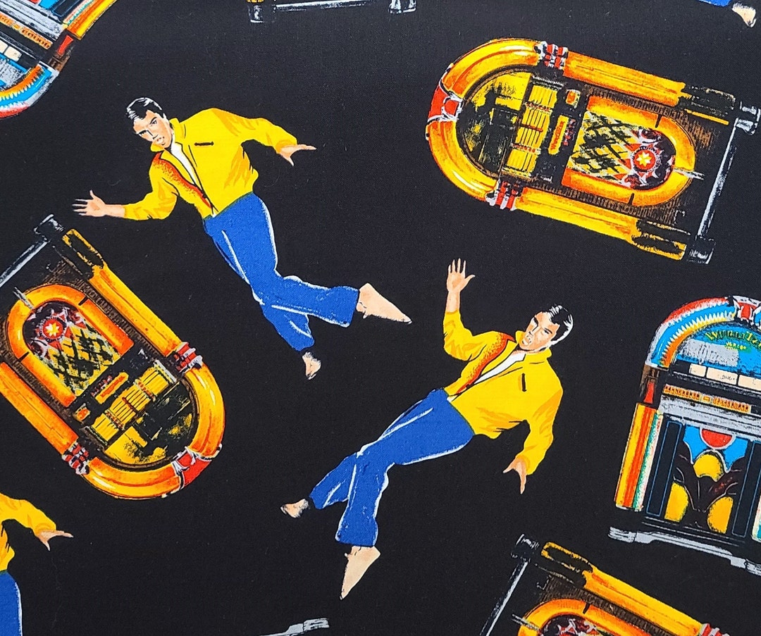 Elvis and Elvis Presley C/93 /shamash and Sons Inc - Black Fabric ...