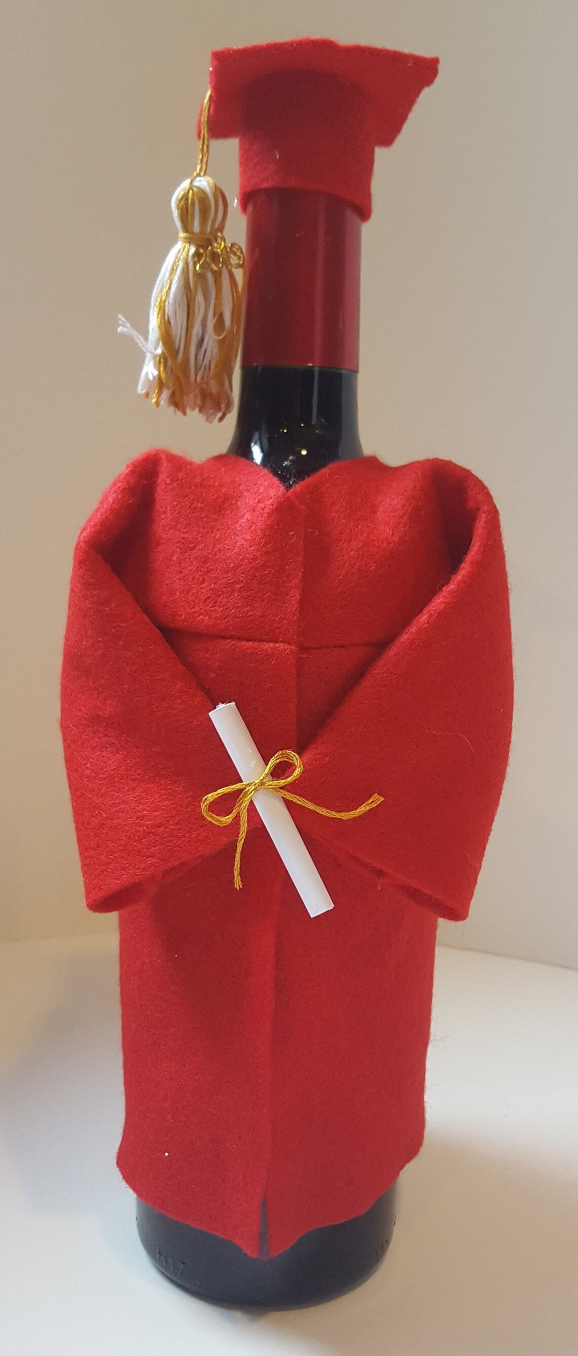 Graduation Cap & Gown Bottle Cover - Black - Etsy