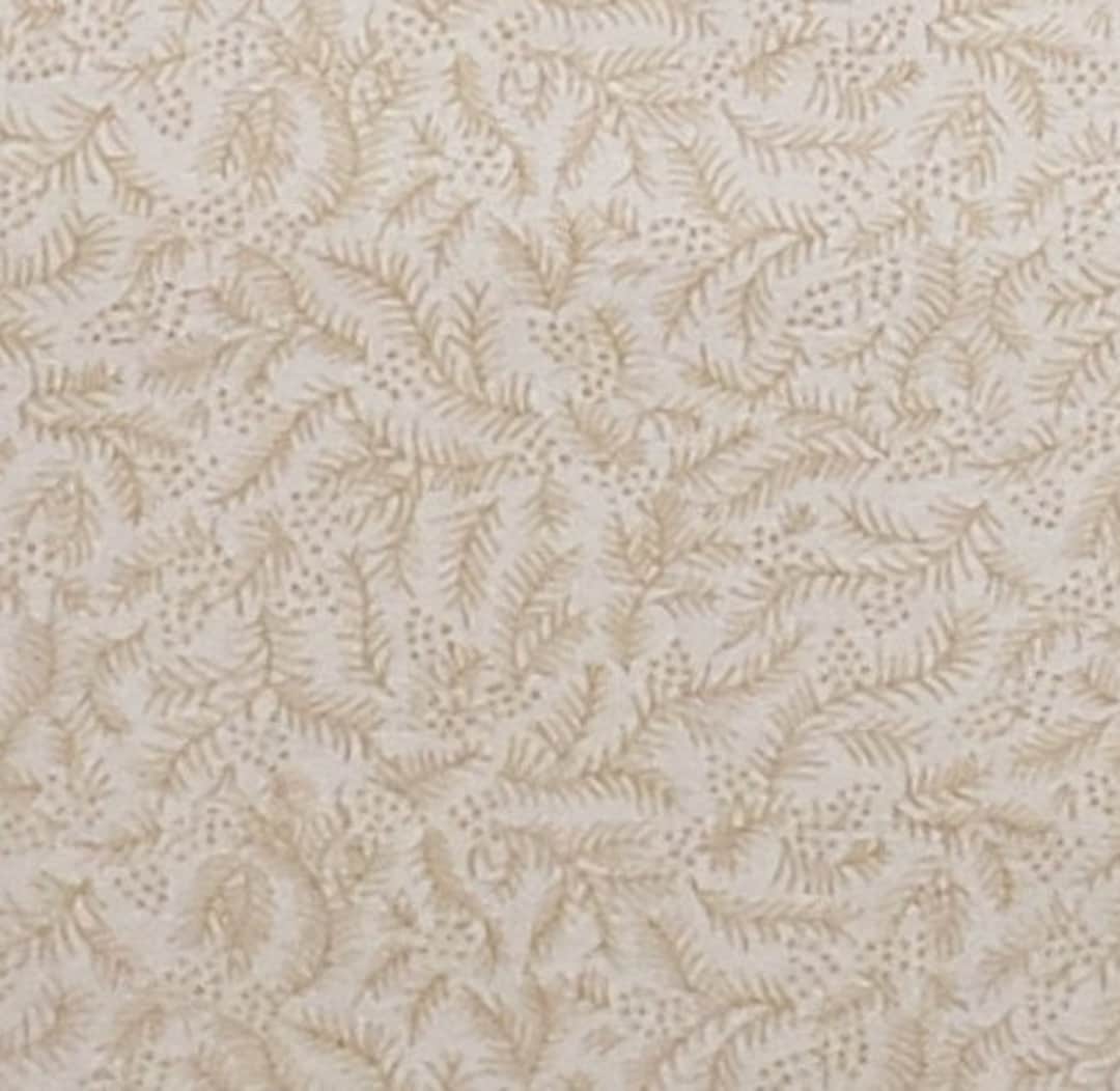 Reproduction Style Cream Tone-on-tone Leaf Print Fabric - Etsy