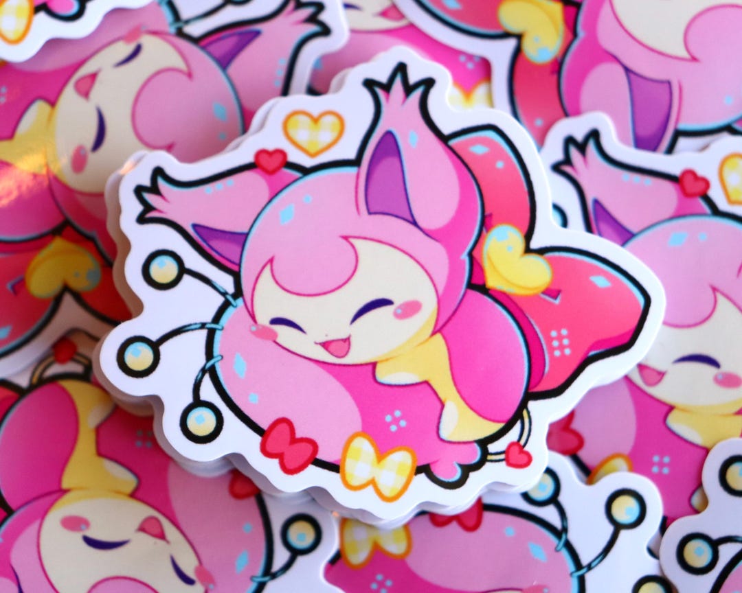 Sleepy Skitty Vinyl Sticker - Etsy