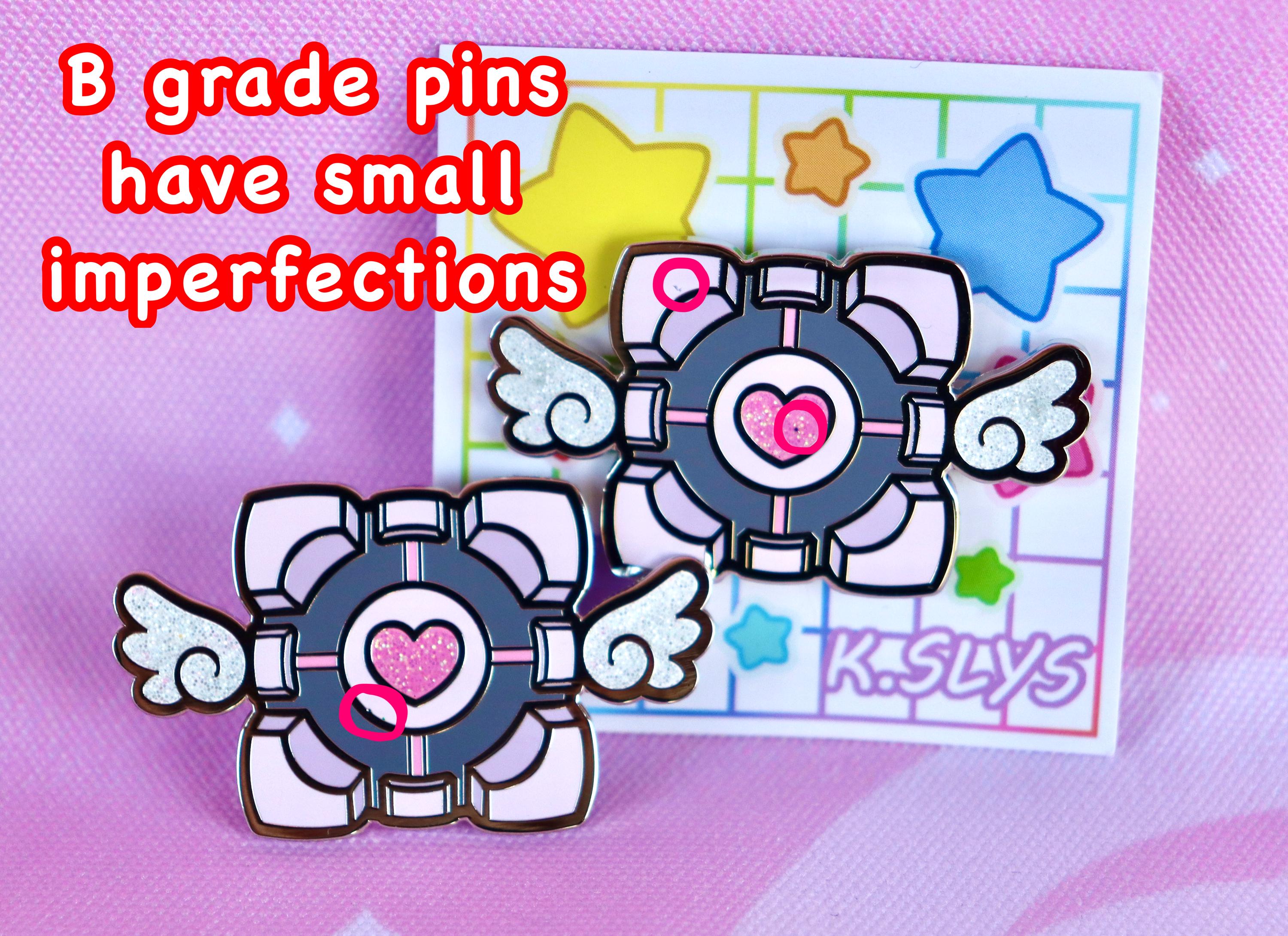 Angel Companion Cube Enamel Pin - Etsy