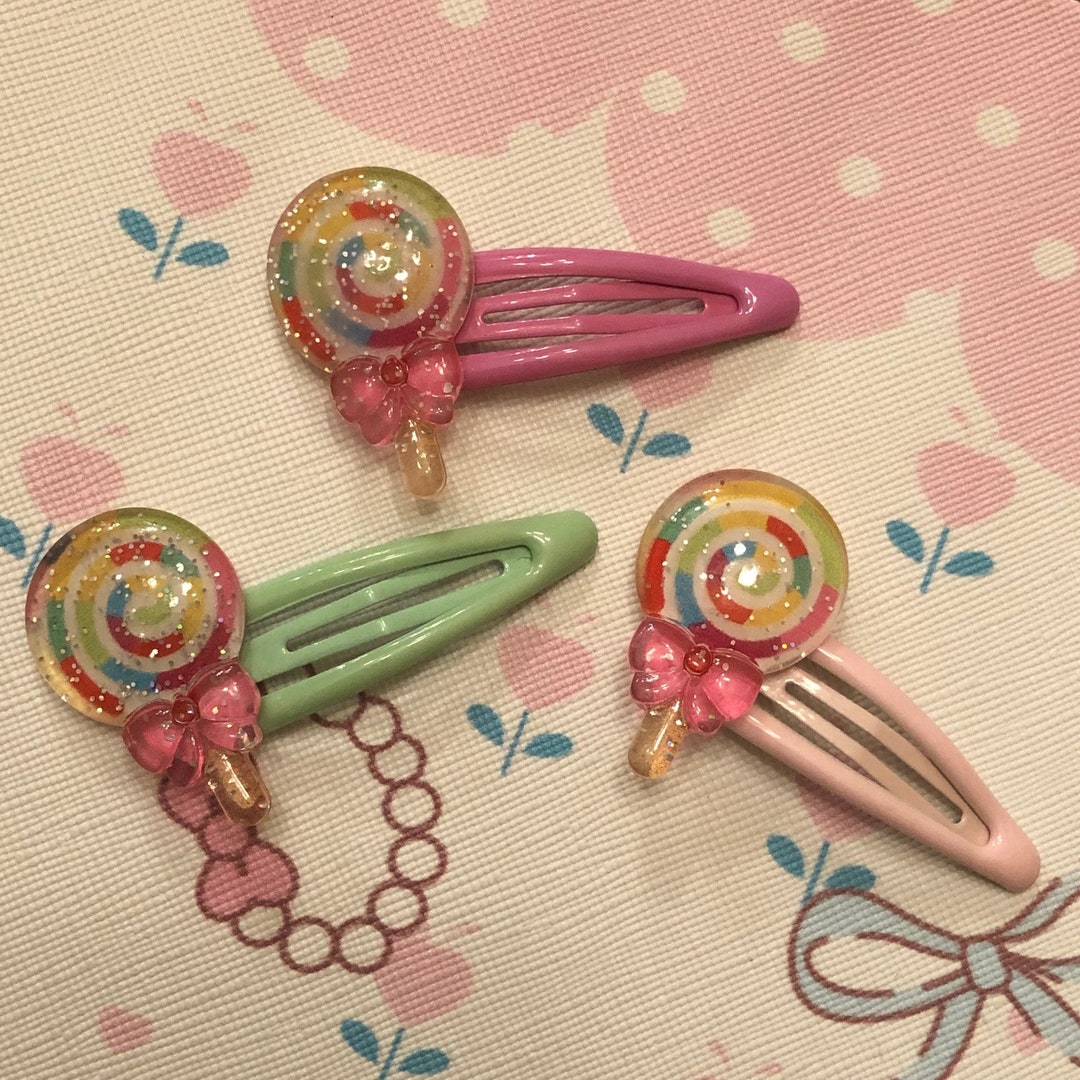 Lollipop Candy Hair Clips - Etsy