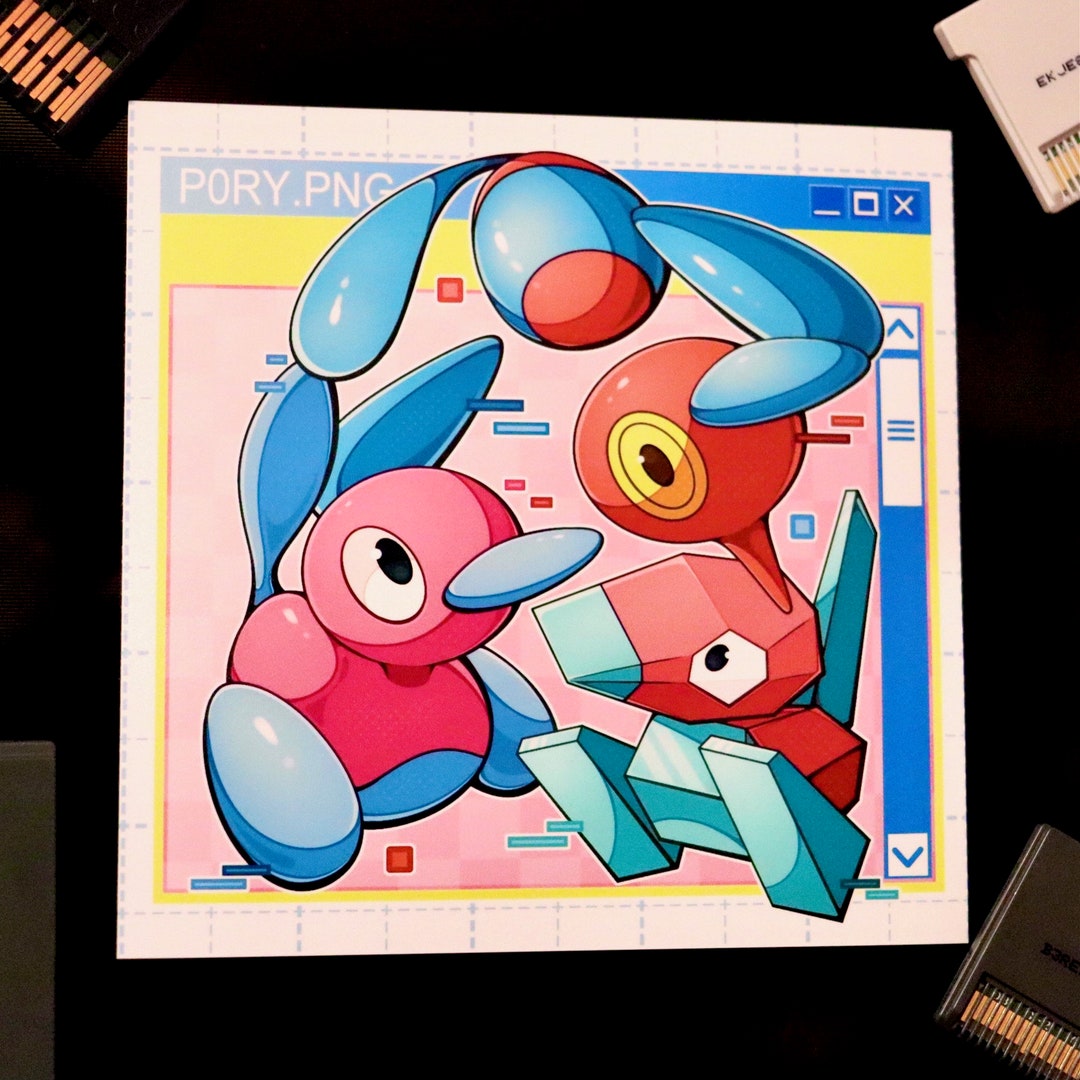 Porygon's Digital Family Mini Print - Etsy