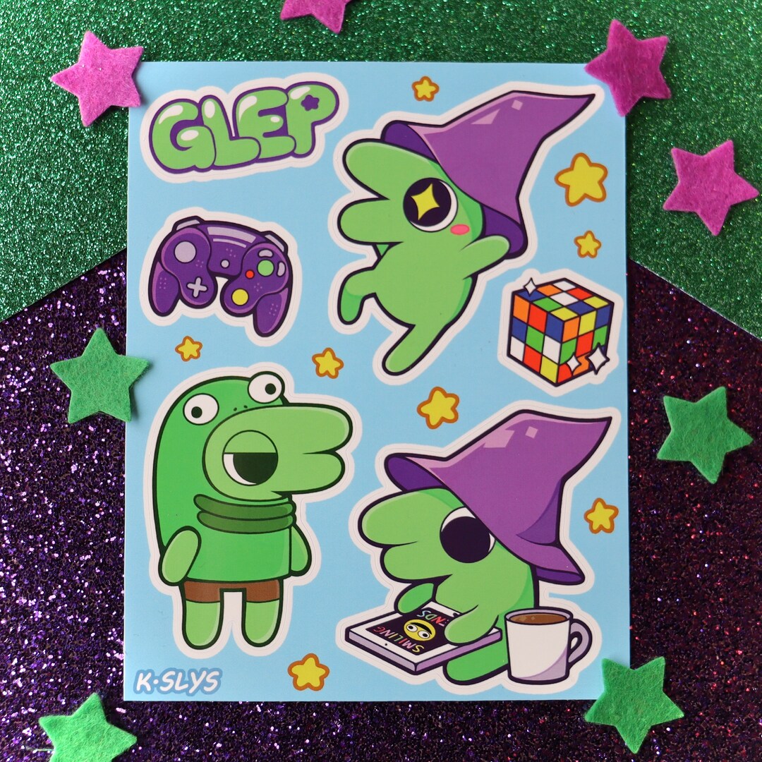 Glep! Sticker Sheet - Etsy