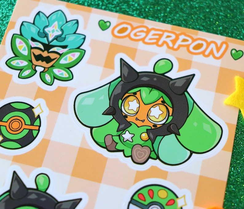 Lil Ogerpon Sticker Sheet - Etsy