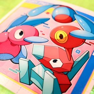 Porygon's Digital Family Mini Print - Etsy