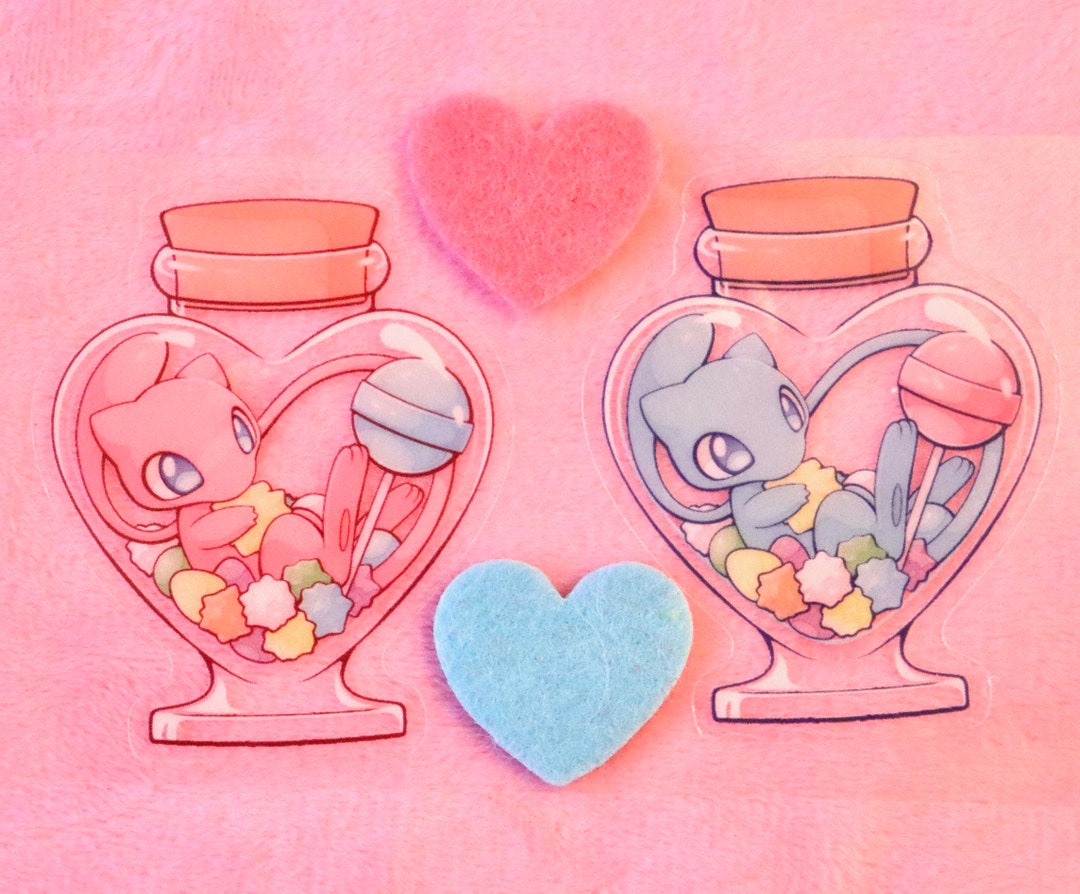 Mew's Candy Jar Clear Sticker - Etsy