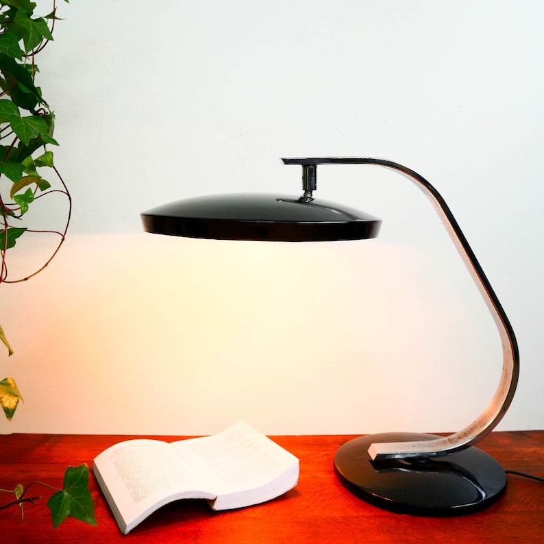 Old Black Desk Lamp - Etsy