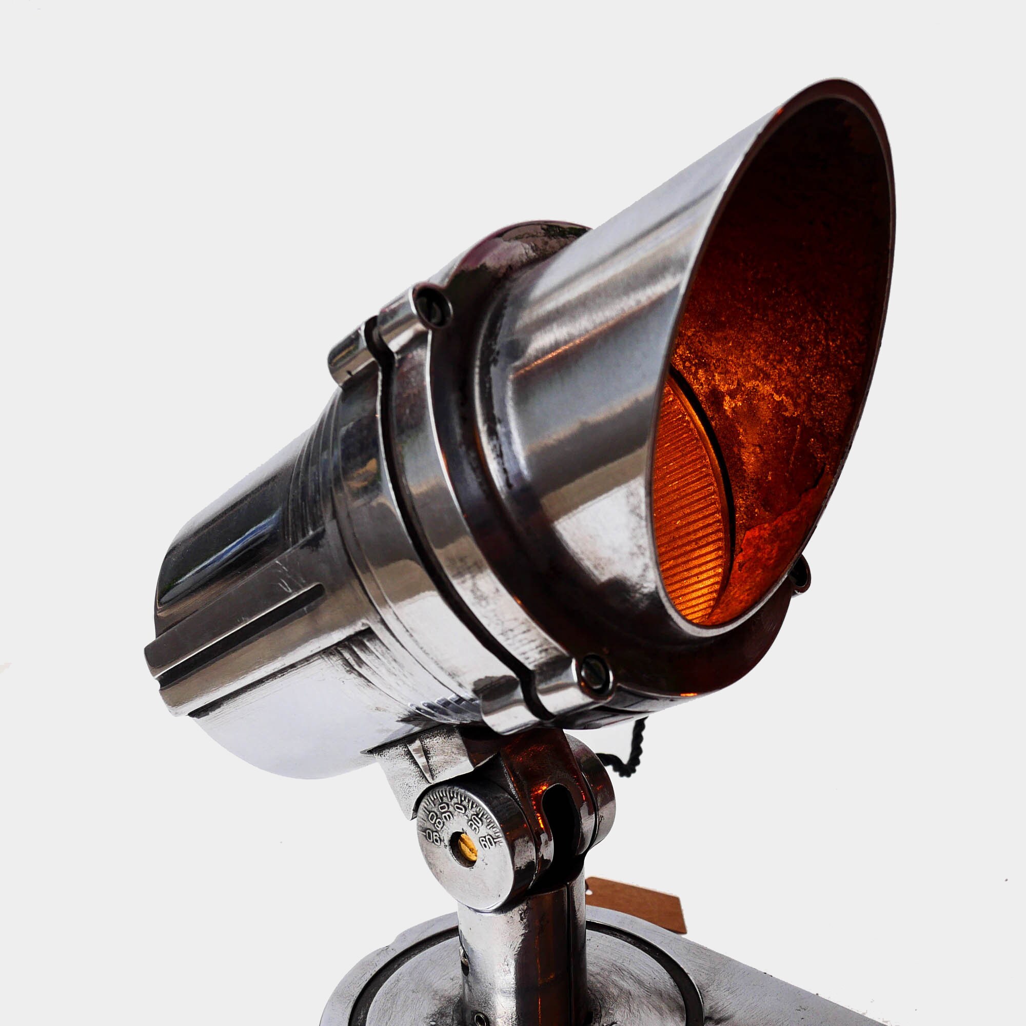 Old Small Spotlight in Polished Cast Aluminum - Etsy