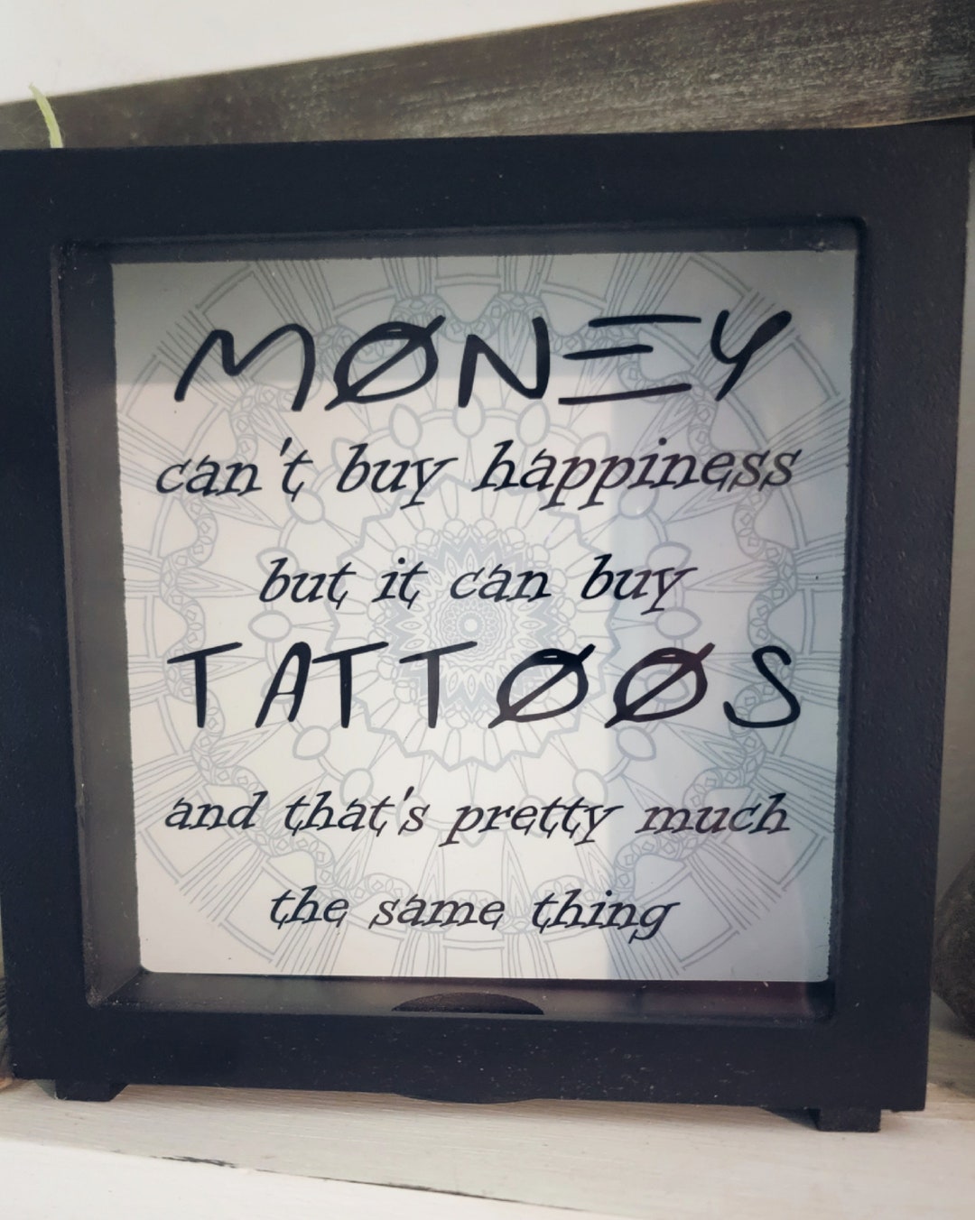 Tattoo Money Bank Tattoo Fund Piggy Bank Custom Wood Money Box Coin ...