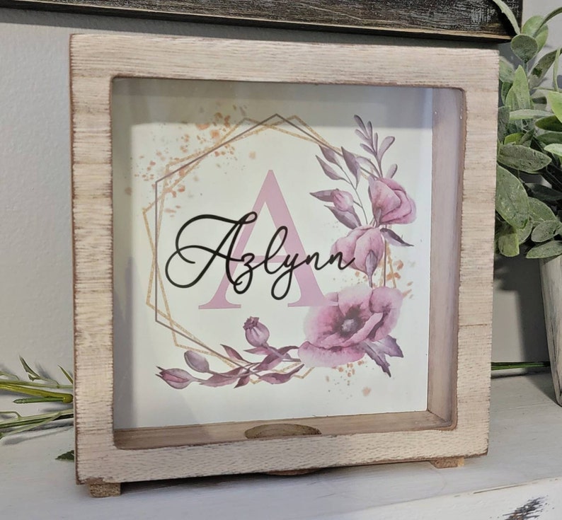 Girls Money Bank Personalized Piggy Bank Custom Wood Money - Etsy