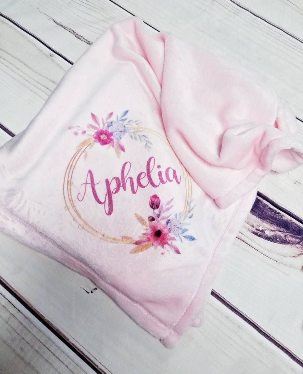 Personalized Baby Blanket Baby Shower Gift Pink Blanket - Etsy