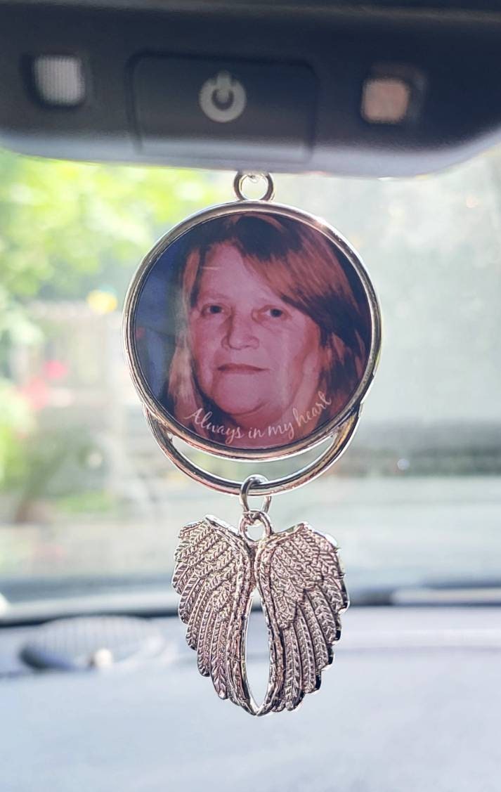 Car Charm Photo Car Mirror Hanger Rearview Mirror Hanger - Etsy