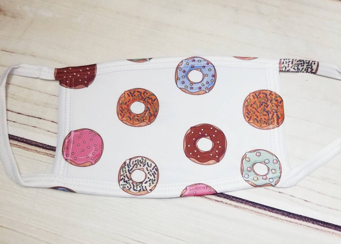 Pizza Face Mask Fashion Face Mask Donut Face Covering - Etsy