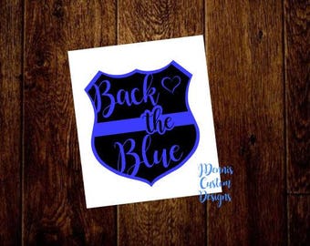 Police Wife Decal Police Officer Wife Thin Blue Line Flag - Etsy