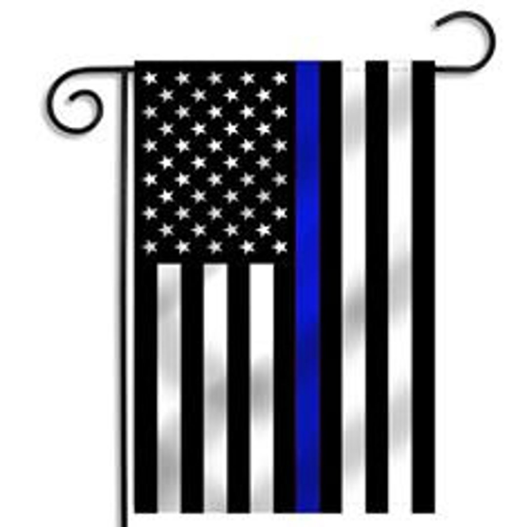 Blue Line Flag Small Garden Flag - Custom Made - Back the Blue Flag ...