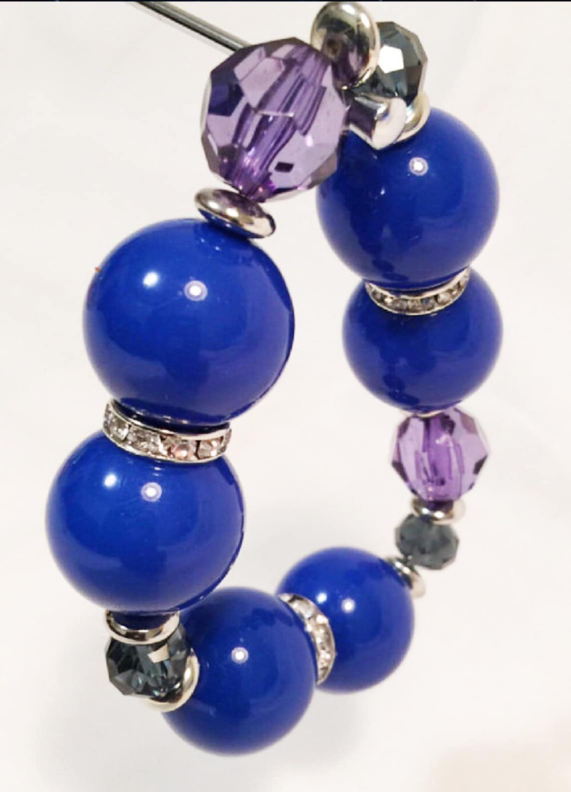 Blue Rhinestones Bracelet - Etsy