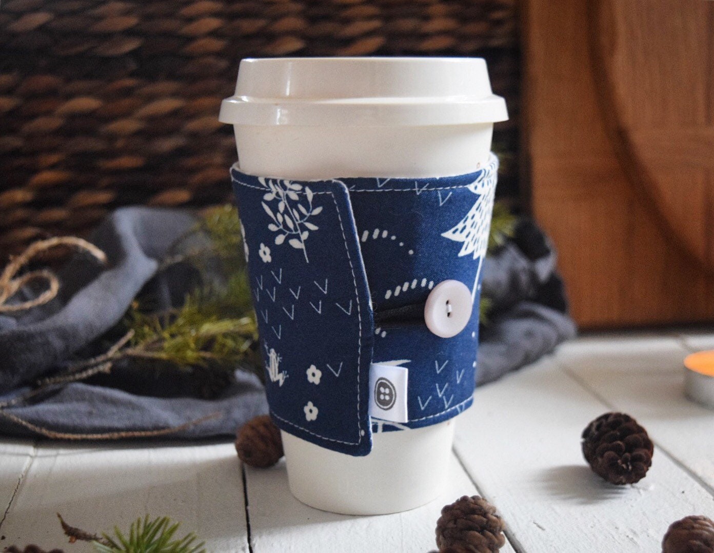 Kitchen & Dining Mugs Reusable & Reversible! Coffee Cup Sleeves Drink ...